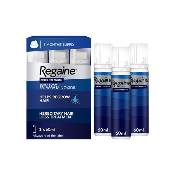 Regaine For Men Extra Strength Foam Minoxidil 5 6 Month Supply